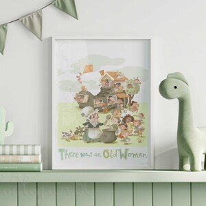 Old Woman Who Lived in A Shoe Nursery Rhyme Picture. Child's Baby Kid's ...