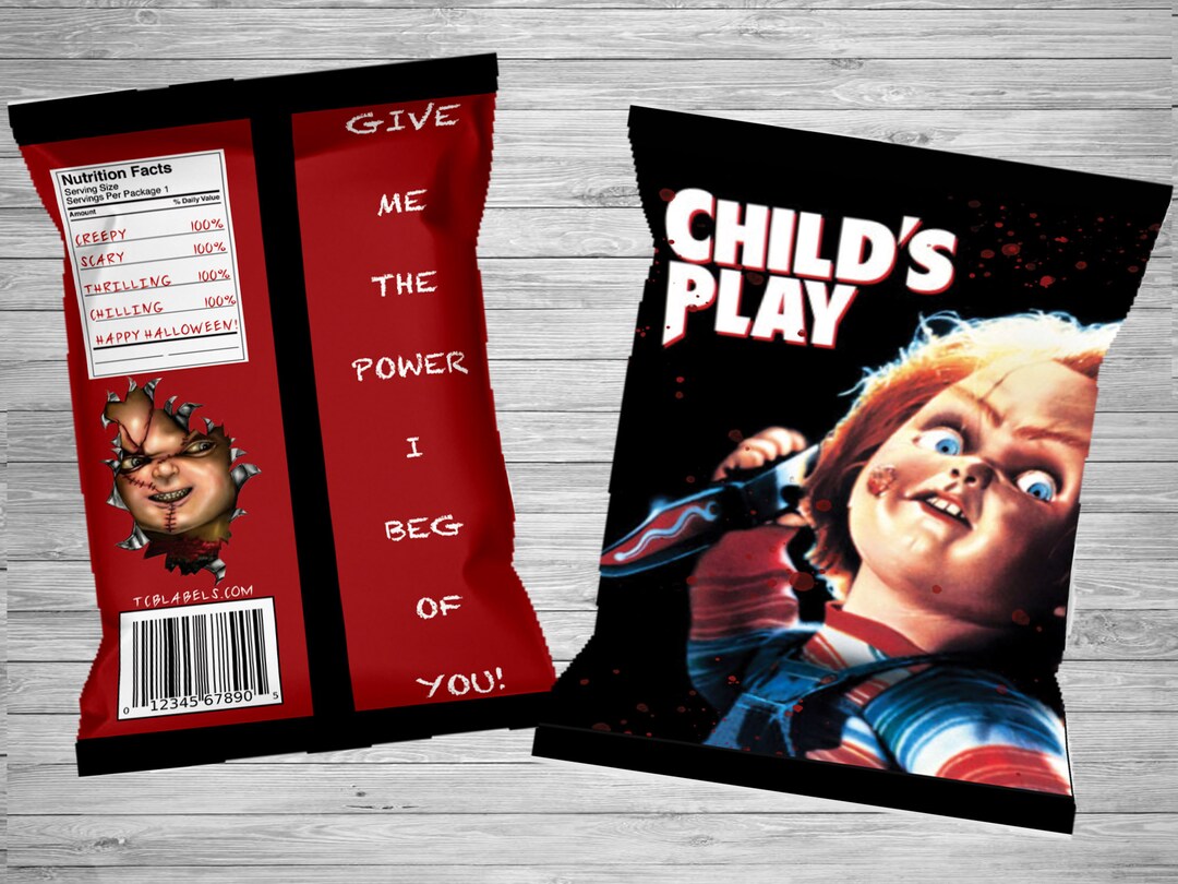 Halloween Treat Labels Chuckie Child's Play Movie Theme - Etsy