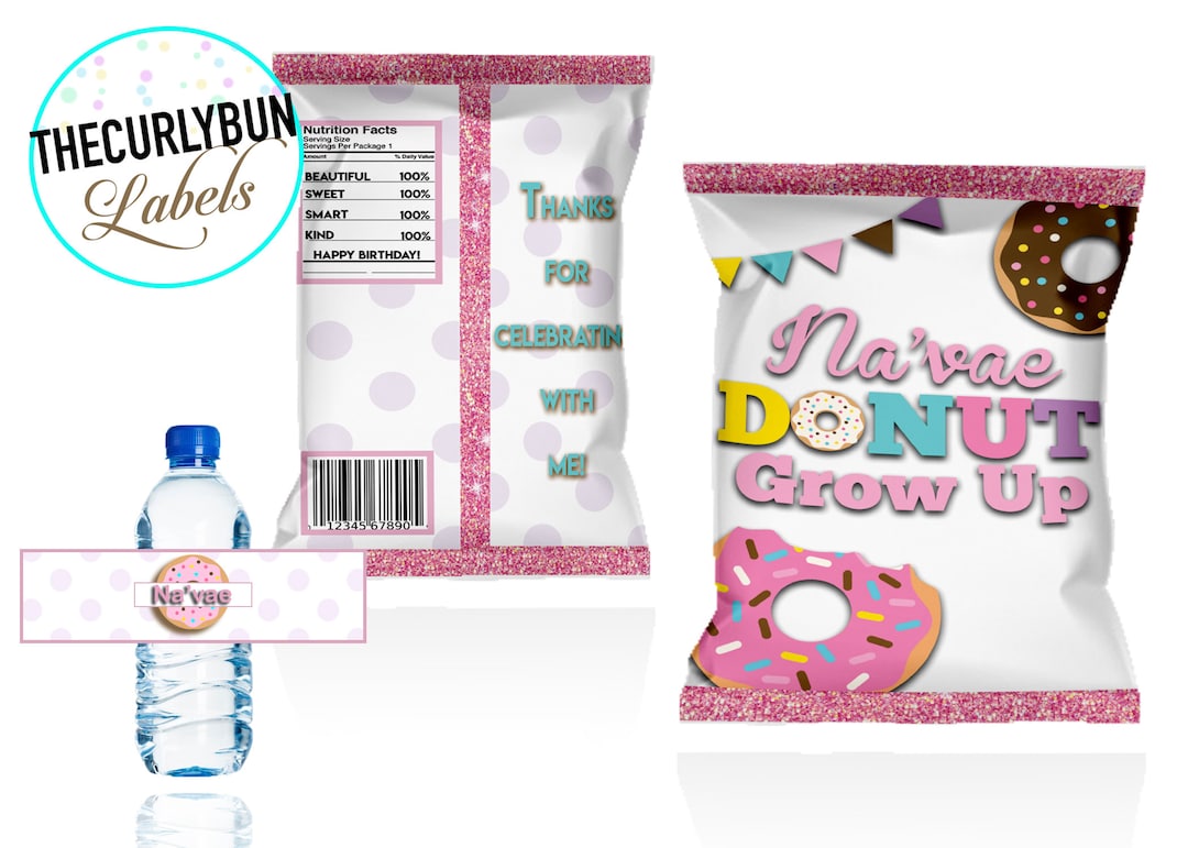 Donut Shop Birthday Labels - Etsy