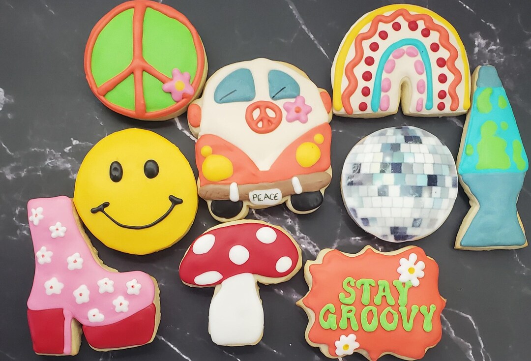 1 Dozen 70s Theme Sugar Cookies - Etsy
