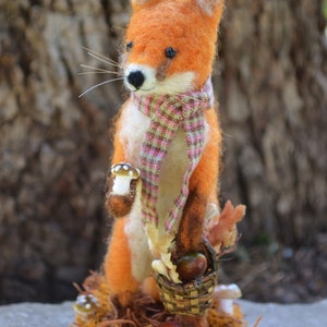 Foraging Fox in Autumn One of a Kind Needle Felted Sculpture - Etsy
