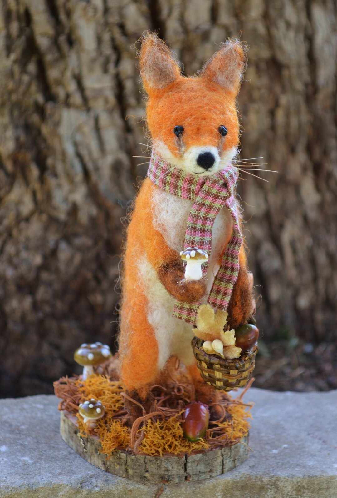 Foraging Fox in Autumn One of a Kind Needle Felted Sculpture - Etsy