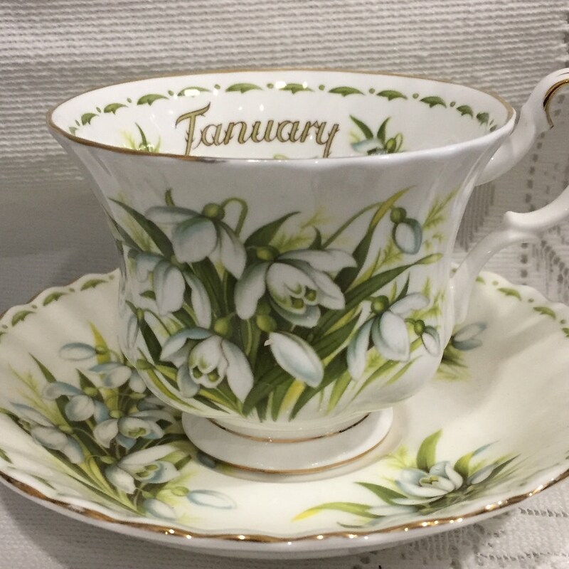 January Tea Cup - Etsy