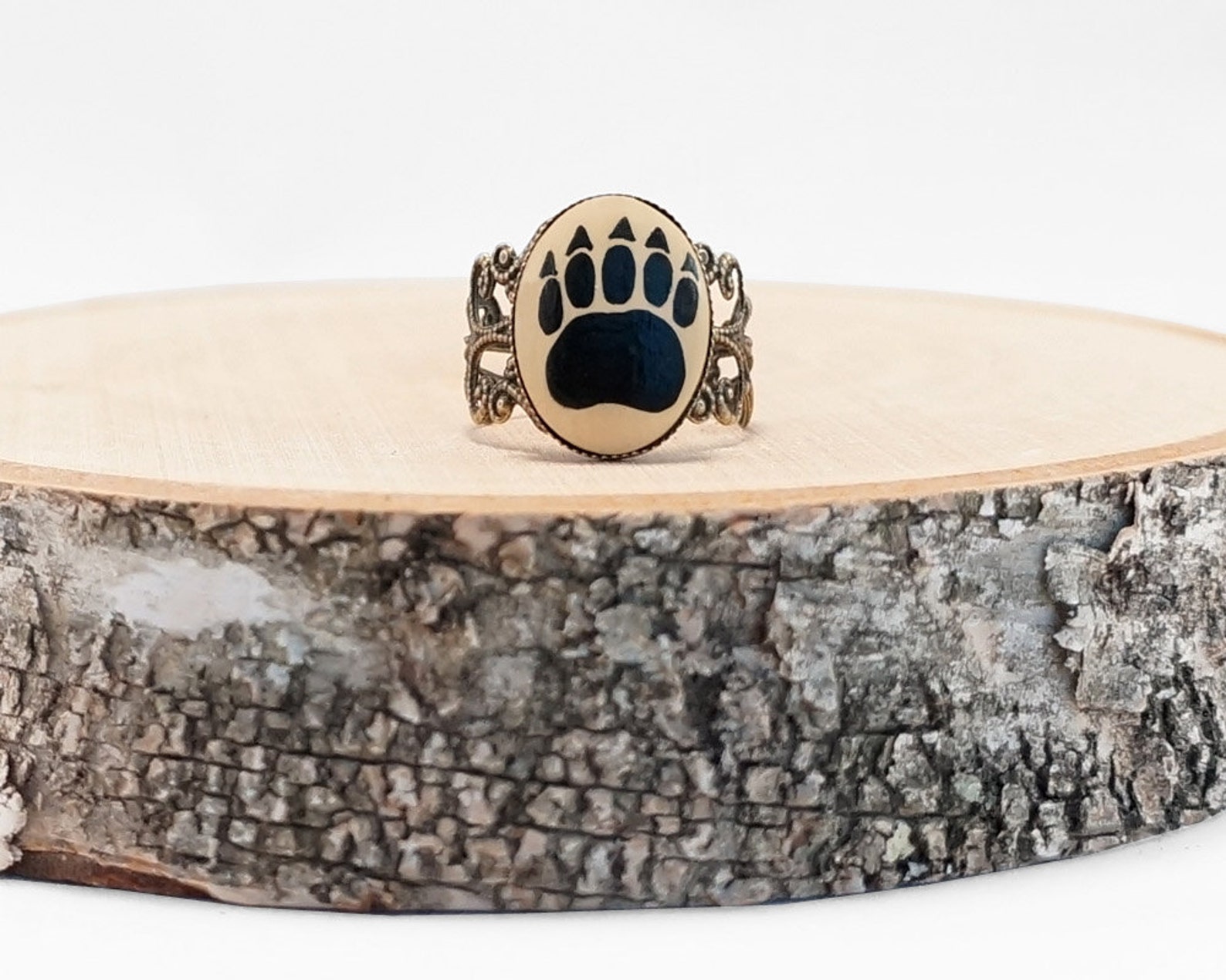 Bear Claw Ring Bear Ring Bear Claw Jewelry Bear Jewelry Bear Paw Print ...