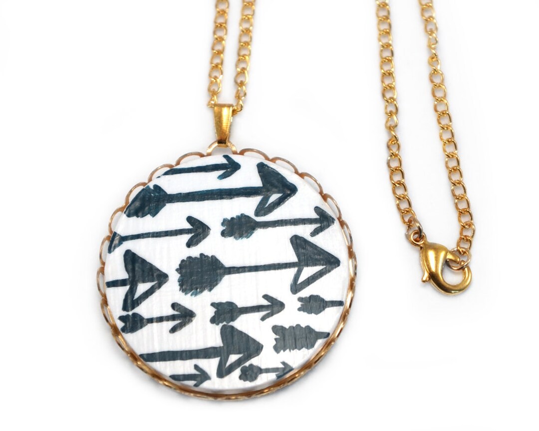 Arrow Necklace Arrow Charm Arrow Jewelry Bow and Arrow Necklace Bow and ...
