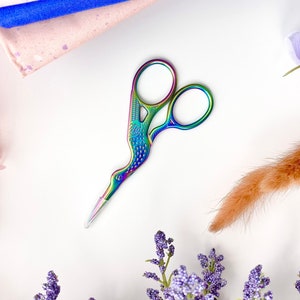 Rainbow Crane Scissors Stork Scissors Thread Snips for Sewing Kits - Etsy
