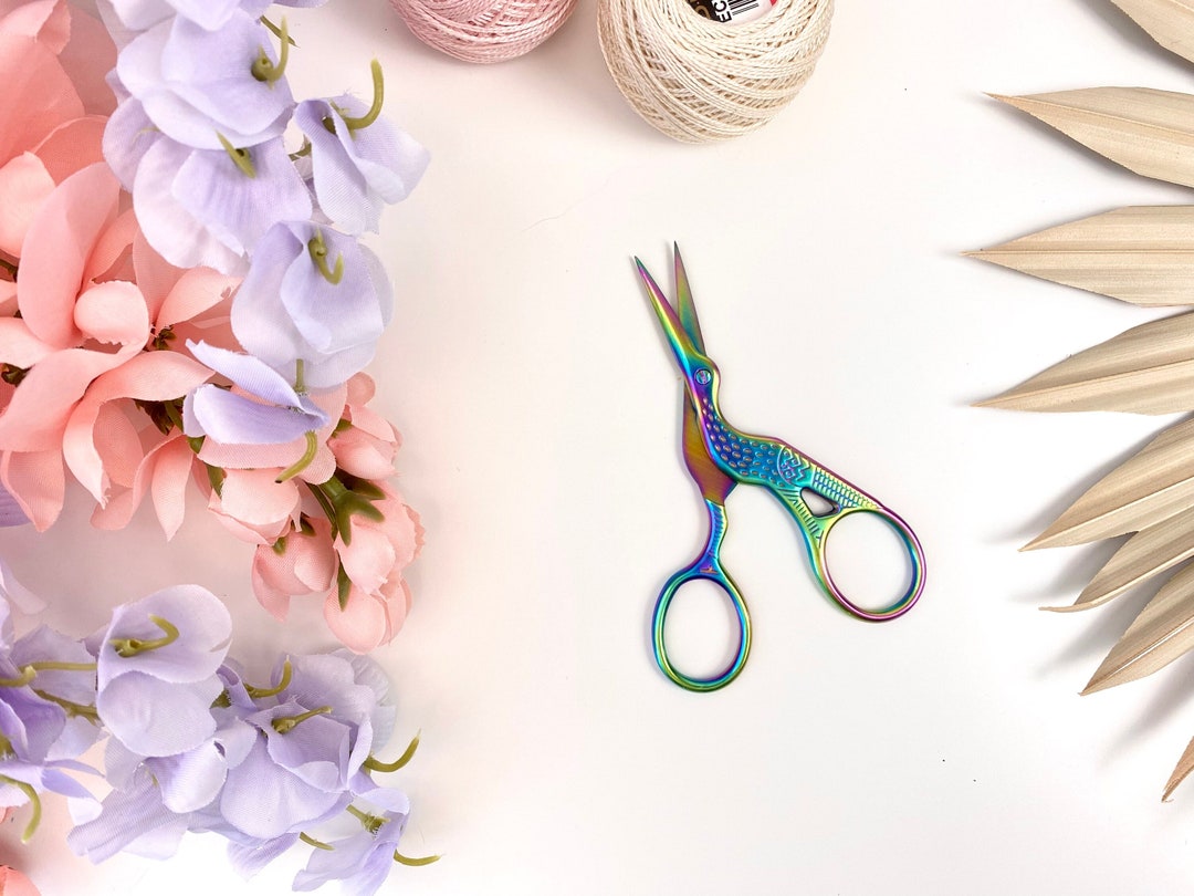 Rainbow Crane Scissors Stork Scissors Thread Snips for Sewing Kits - Etsy