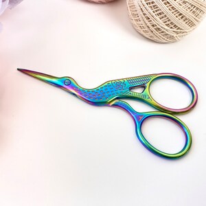 Rainbow Crane Scissors Stork Scissors Thread Snips for Sewing Kits - Etsy