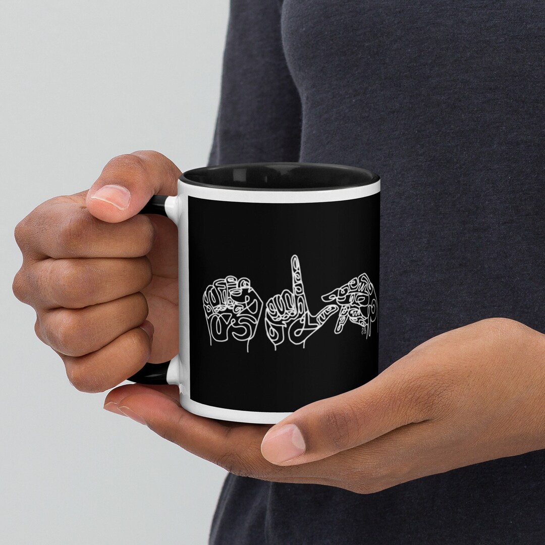 SLP in ASL Mug With Black Inside Speech Language Pathologist Speechie ...