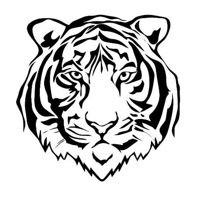 Tiger Face Svg Dxf Eps Png Files Instant Download | Etsy