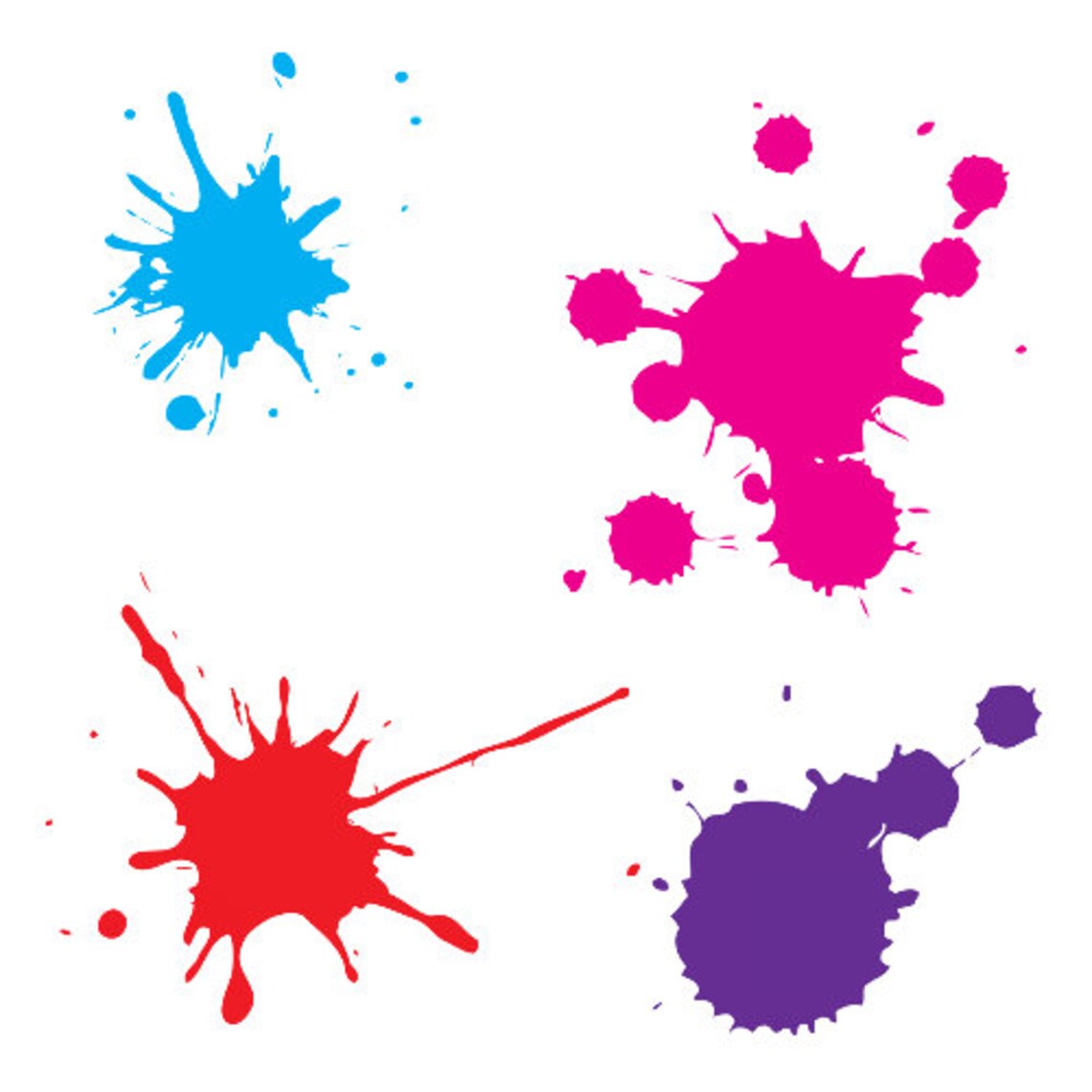 Paint Splatter Svg Dxf Eps Png Files Instant Download | Etsy
