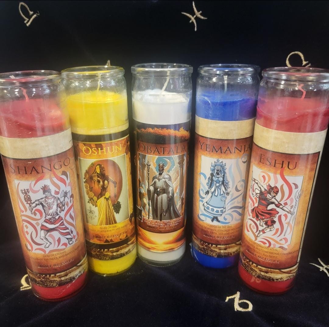 Orisha Ritual Candles - Lightbringer - Etsy