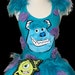 Blue Monster Costume . up to Adult Plus Size . Running Skirt . Belt ...