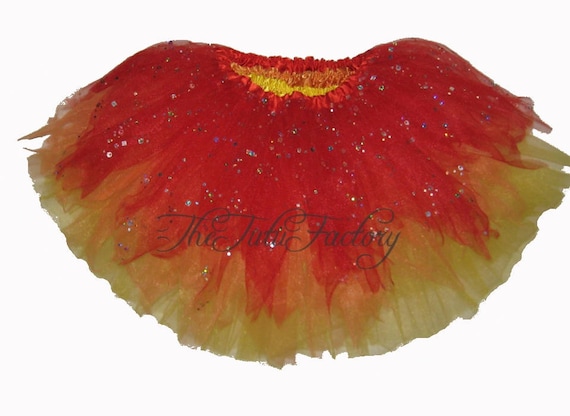 FIRE Tutu . up to Adult Plus Sizes . Red Tutu . Yellow Tutu . - Etsy