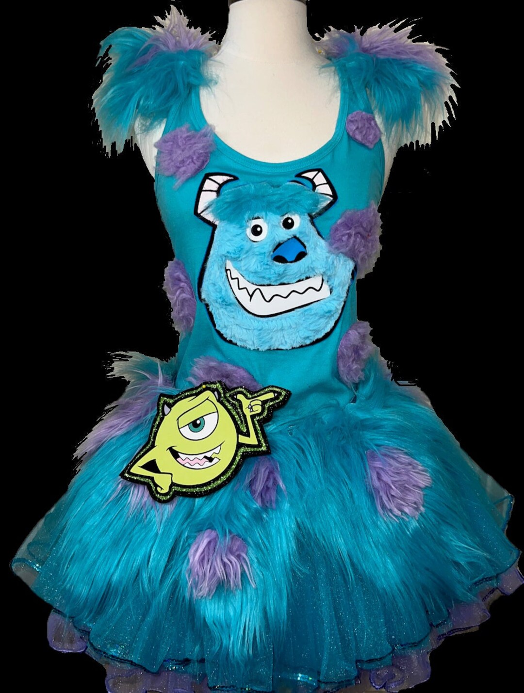 Blue Monster Costume . up to Adult Plus Size . Running Skirt . Belt ...