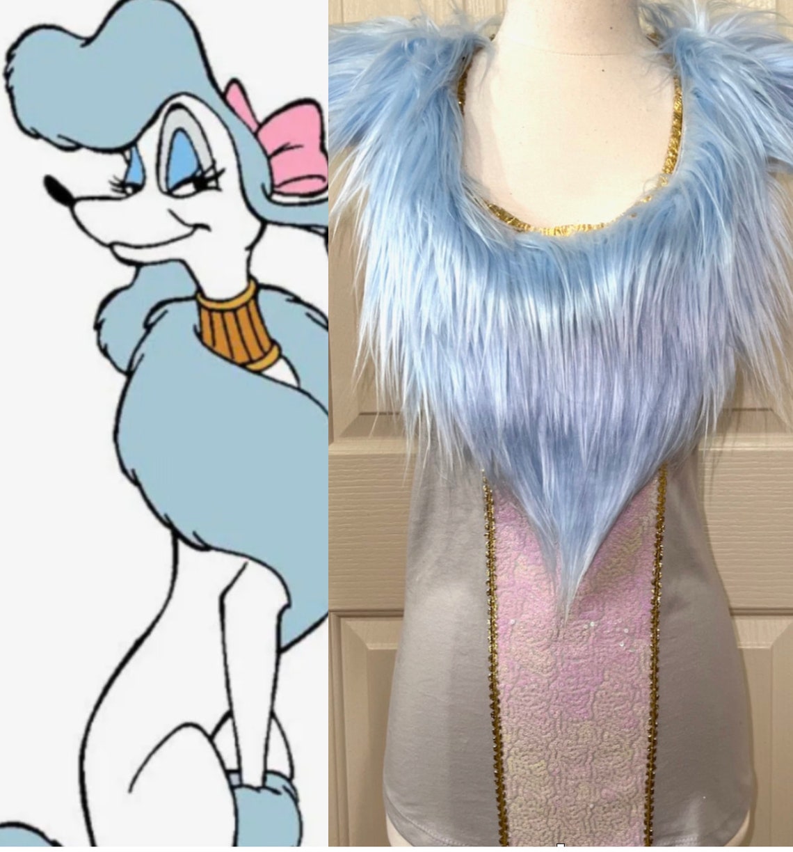 Blue Poodle Top . up to Adults Plus Size . Georgette Costume - Etsy