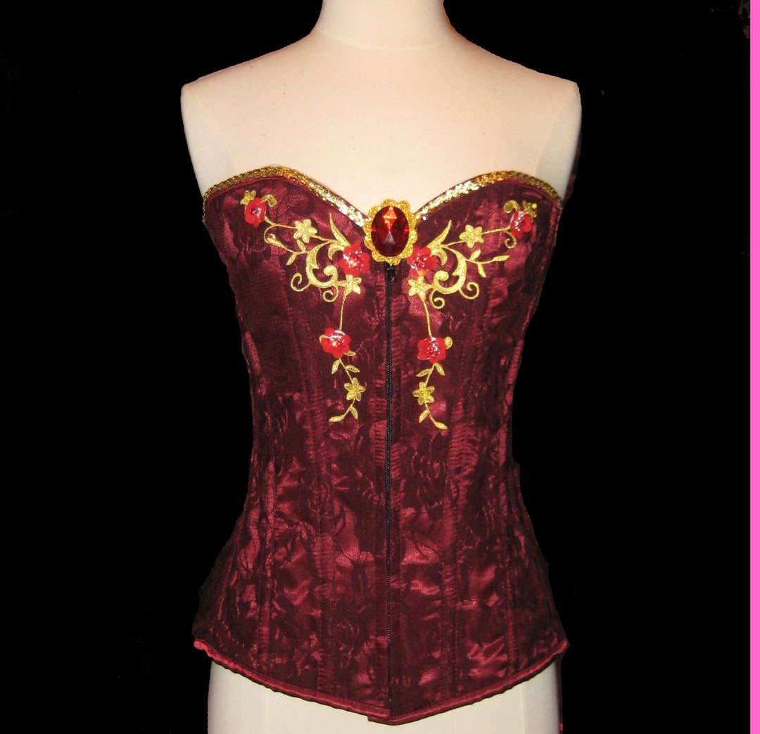 Winter Belle Corset . Burgundy Corset . Belle . by the Tutu Factory USA ...