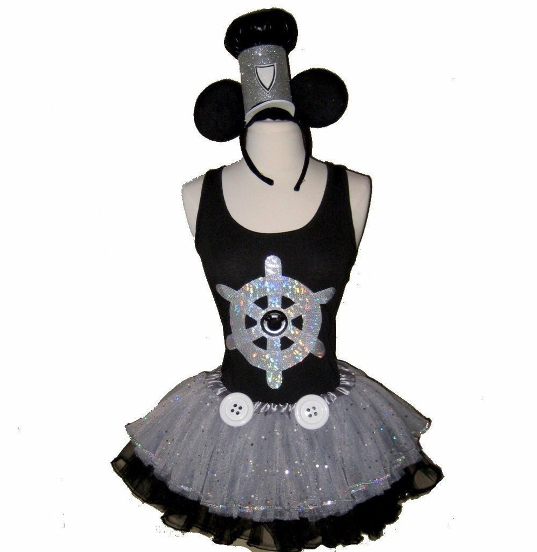 GREY MOUSE Tutu . Retro Steamboat . up to Adult Plus Size . Sparkly ...