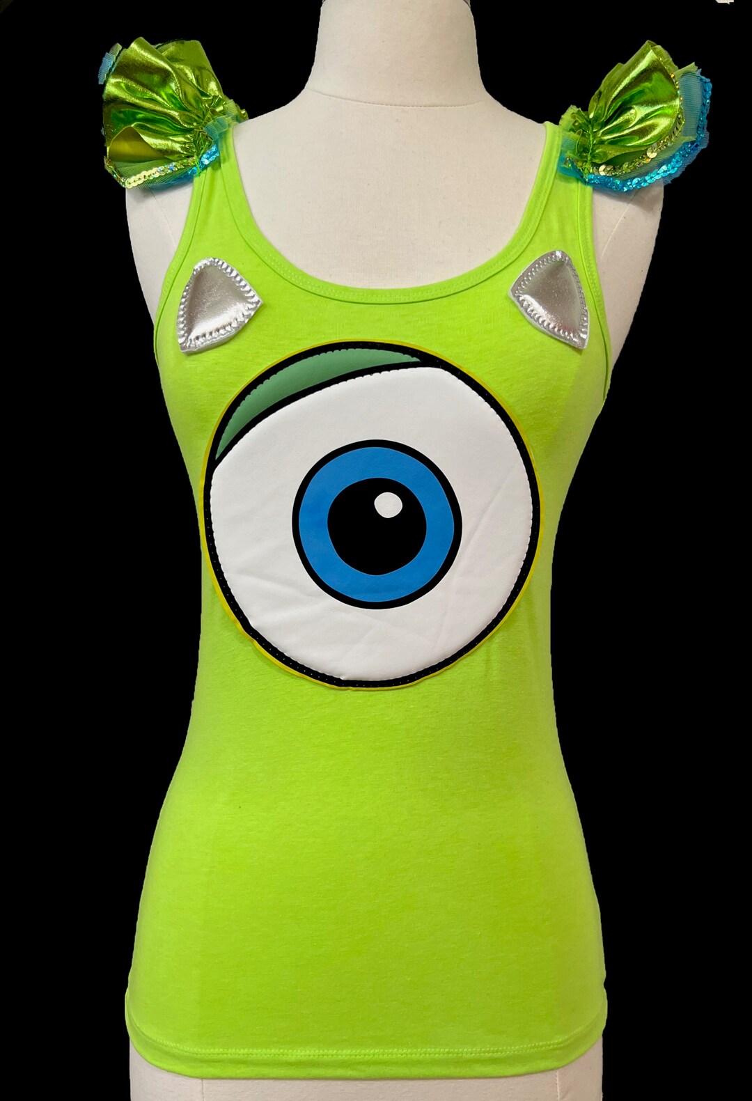 Green One Eye Monster Top . up to Adults Plus Size . Running Shirt by ...