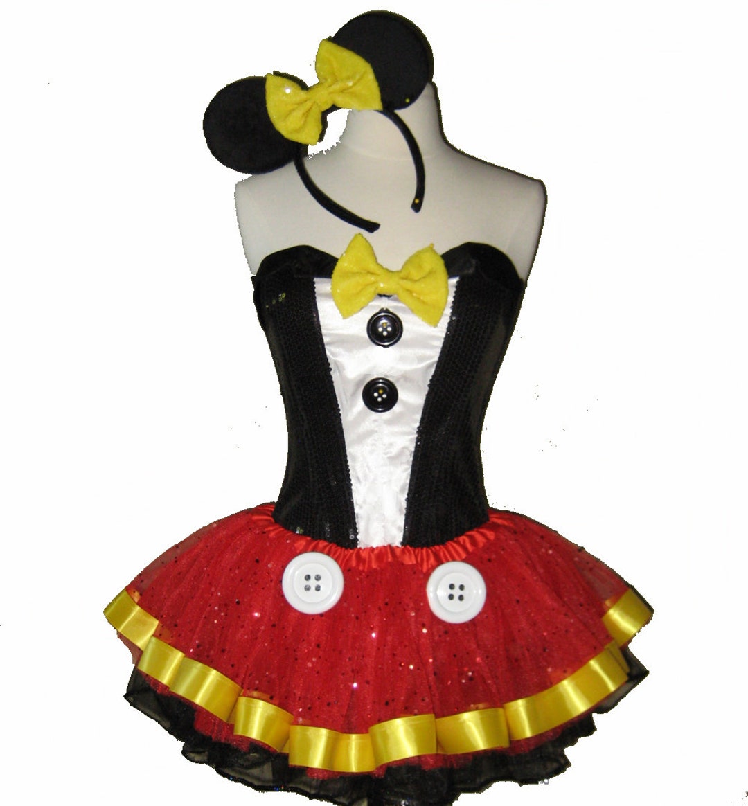 Mouse Tuxedo Tutu Costume, Red & Black Sparkle Skirt . Running Costume ...