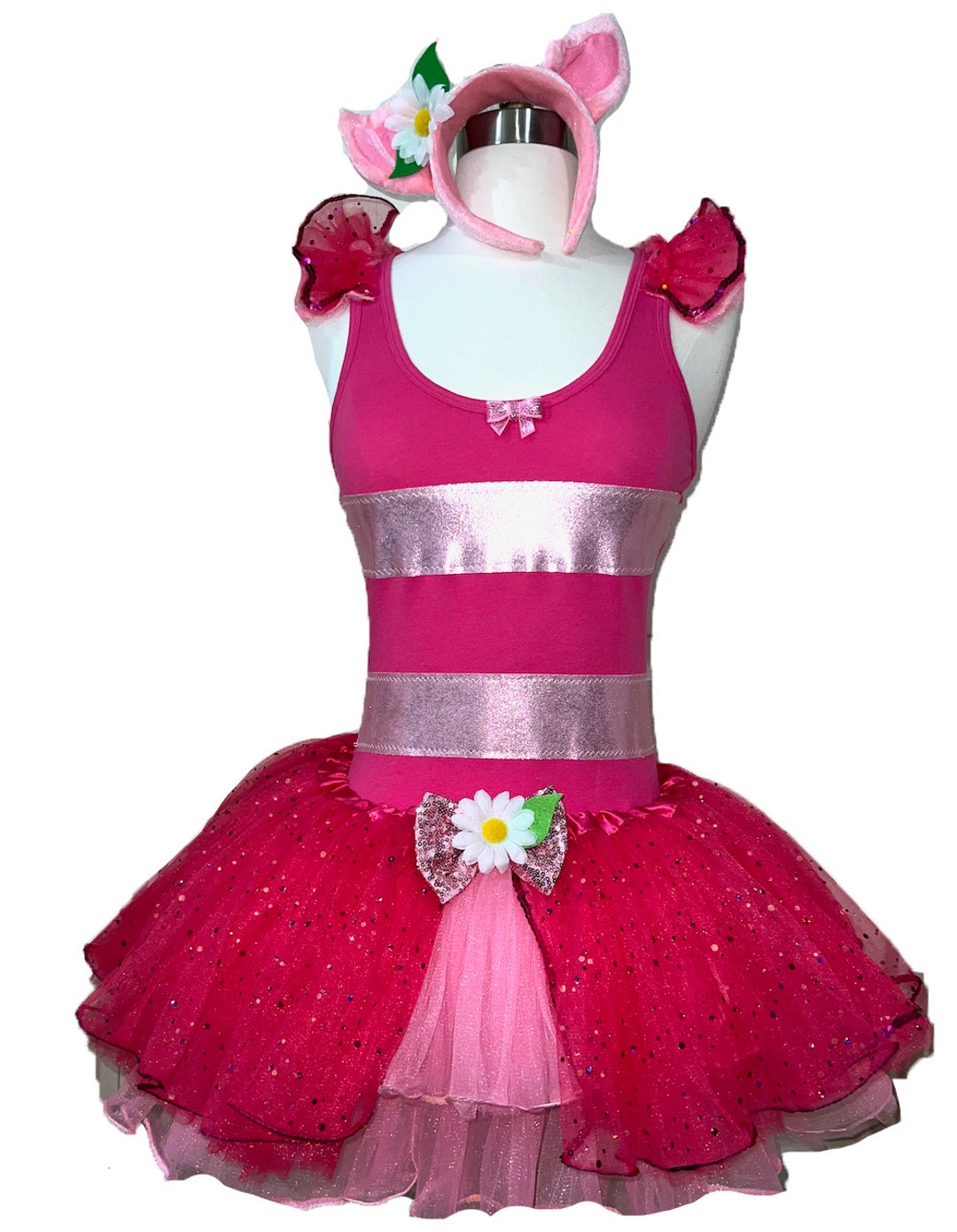 Pink Pig Tutu . up to Adult Plus Size . Running Tutu . Pig Ears . 9 ...