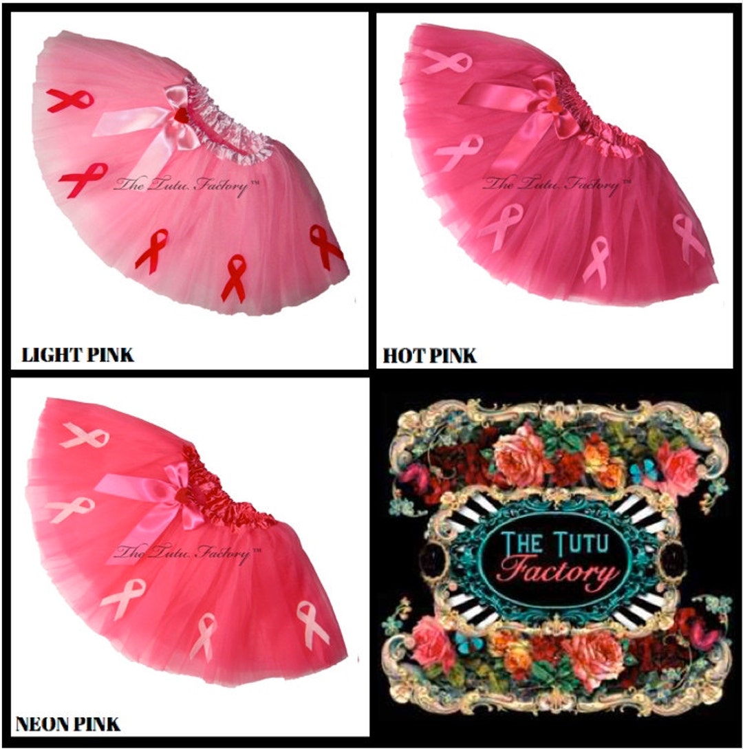 BREAST CANCER Awareness Tutu . up to Adult Plus Sizes . Short Length ...
