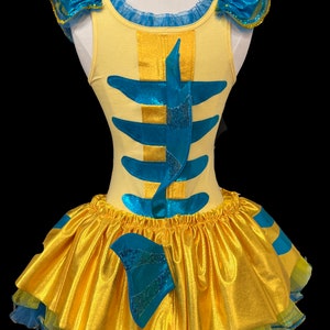 Yellow Fish Costume . up to Adult Plus Size . Running Skirt . Bow ...