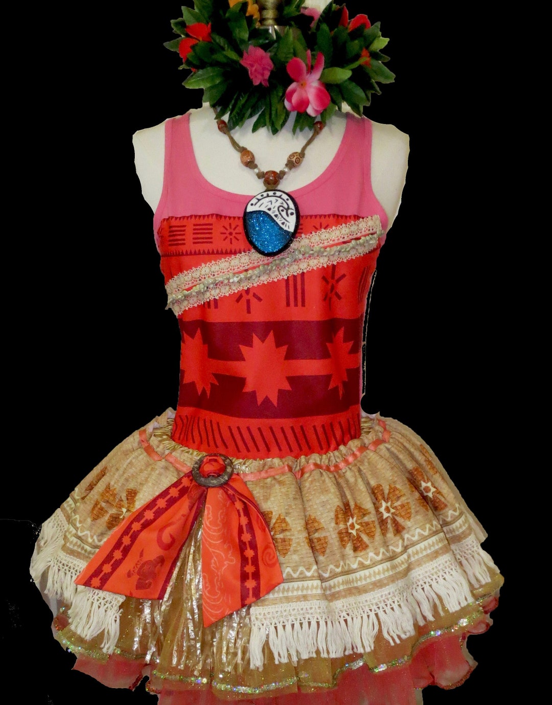 Island Tutu . up to Adult Plus Size . Running Tutu . Hawaiin Skirt . 6 ...