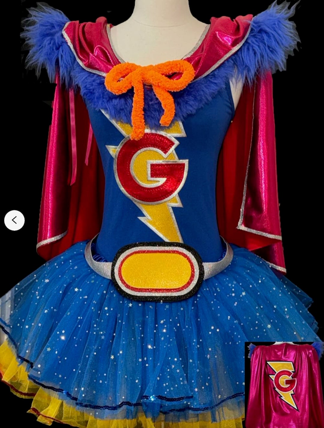 Blue Furry Super Hero . Tutu . Running Costume . up to Adult Plus Size ...