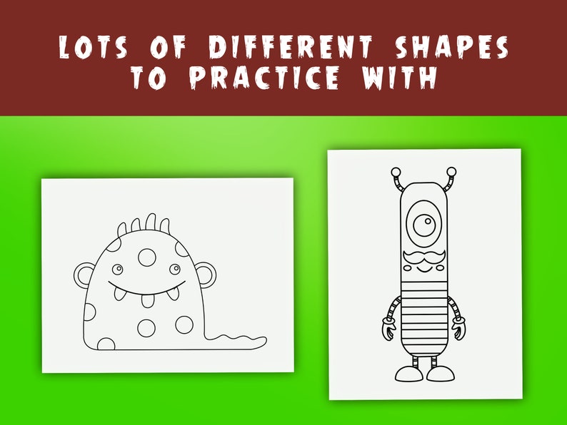 Monster Coloring Pages Halloween Activity Instant Download Printable - Etsy