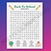 Back to School Word Search Instant Download Printable - Etsy