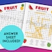 Fruits Word Search - Instant Download - Printable Activity - Etsy