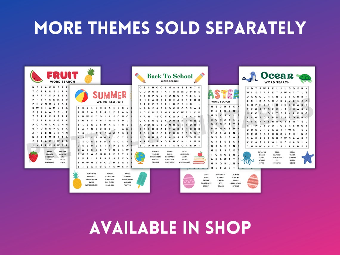 Winter Holidays Word Search - Instant Download - Printable Activity - Etsy