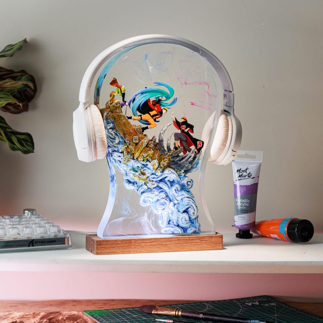NRT Vs Pain Akatsuki Custom Epoxy Resin Art Lamp, Nigh Light, Birthday ...