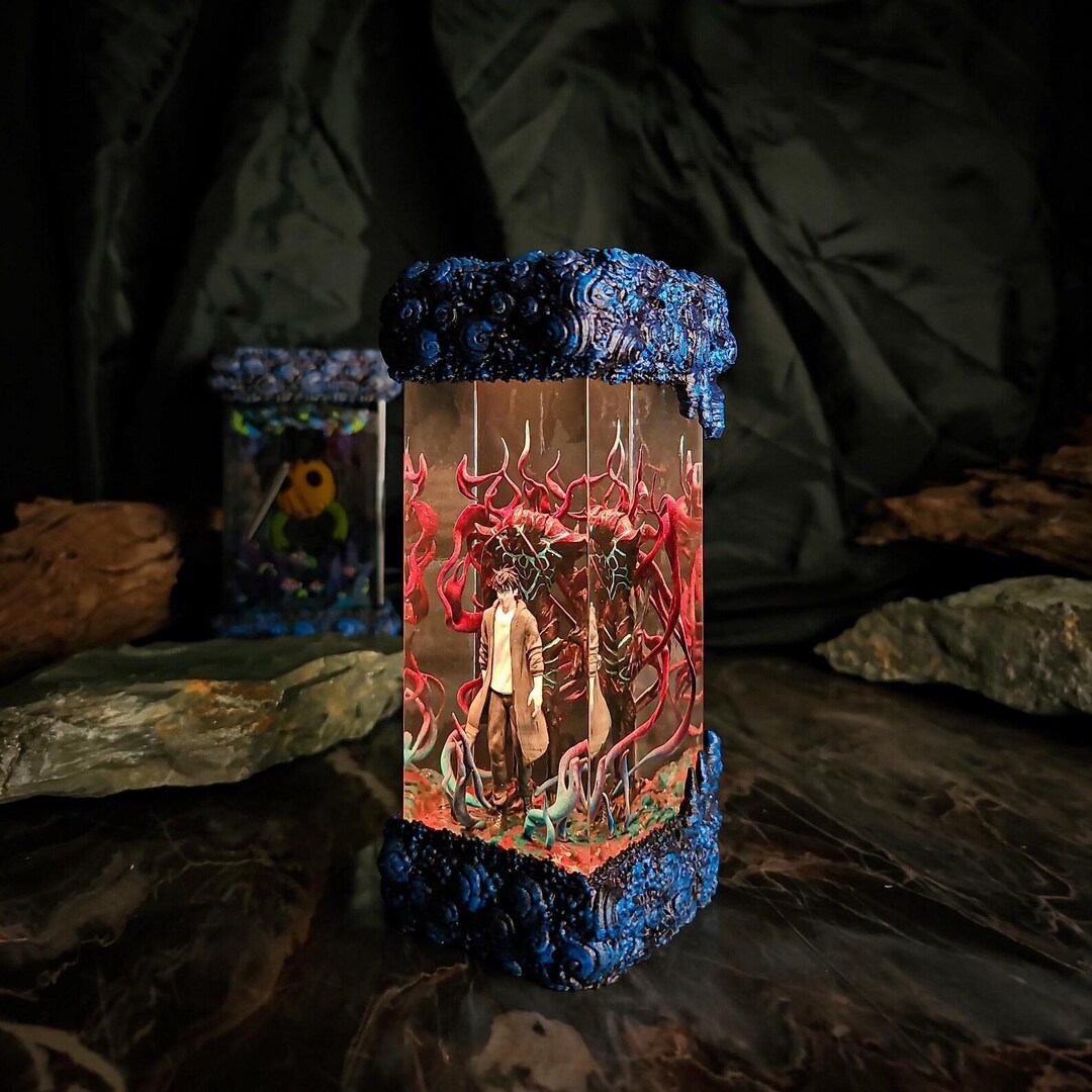 Sung Jinwoo Solo Leveling Handmade Epoxy Resin Lamp, Resin Art, Custom ...
