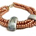 Metal Copper and Grey Shellacked Clay Beaded Multi-strand - Etsy Canada
