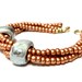Metal Copper and Grey Shellacked Clay Beaded Multi-strand - Etsy Canada