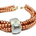 Metal Copper and Grey Shellacked Clay Beaded Multi-strand - Etsy Canada