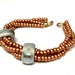 Metal Copper and Grey Shellacked Clay Beaded Multi-strand - Etsy Canada