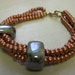Metal Copper and Grey Shellacked Clay Beaded Multi-strand - Etsy Canada