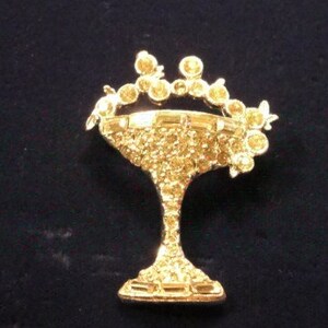 Rhinestone Glass of Champagne Pin - Etsy