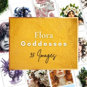 Flower Goddess Clip Art - Flora Clip Art - Fantasy Woman Clip Art ...