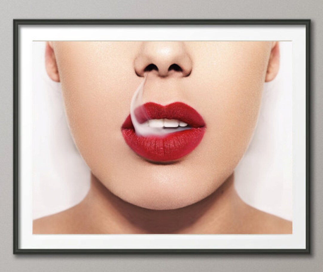 Red Lip Wall Art,lips Art Print, Large Wall Art, Lips Decor, Home Decor ...