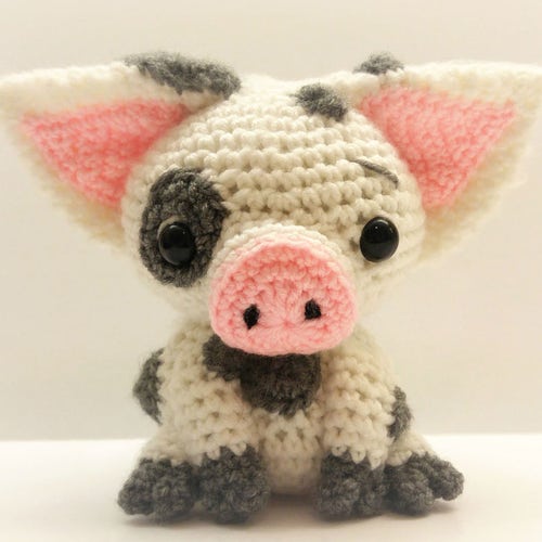 Crochet Pua / Pig Plush inspired by Disney's Moana - Etsy Israel