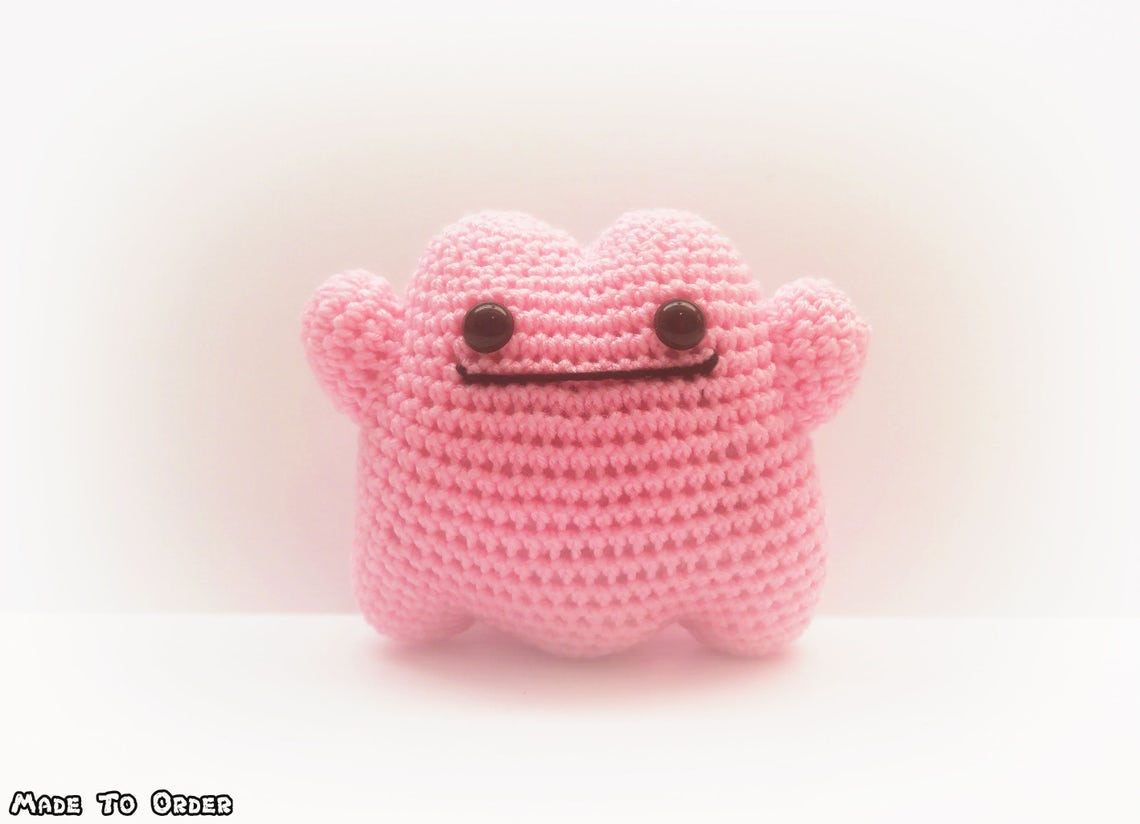 Crochet Ditto Inspired Chibi Pokemon - Etsy