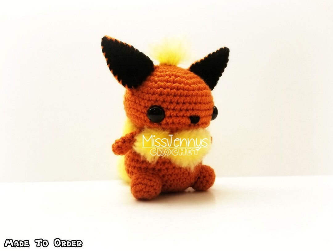 Crochet Flareon Inspired Chibi Pokemon - Etsy