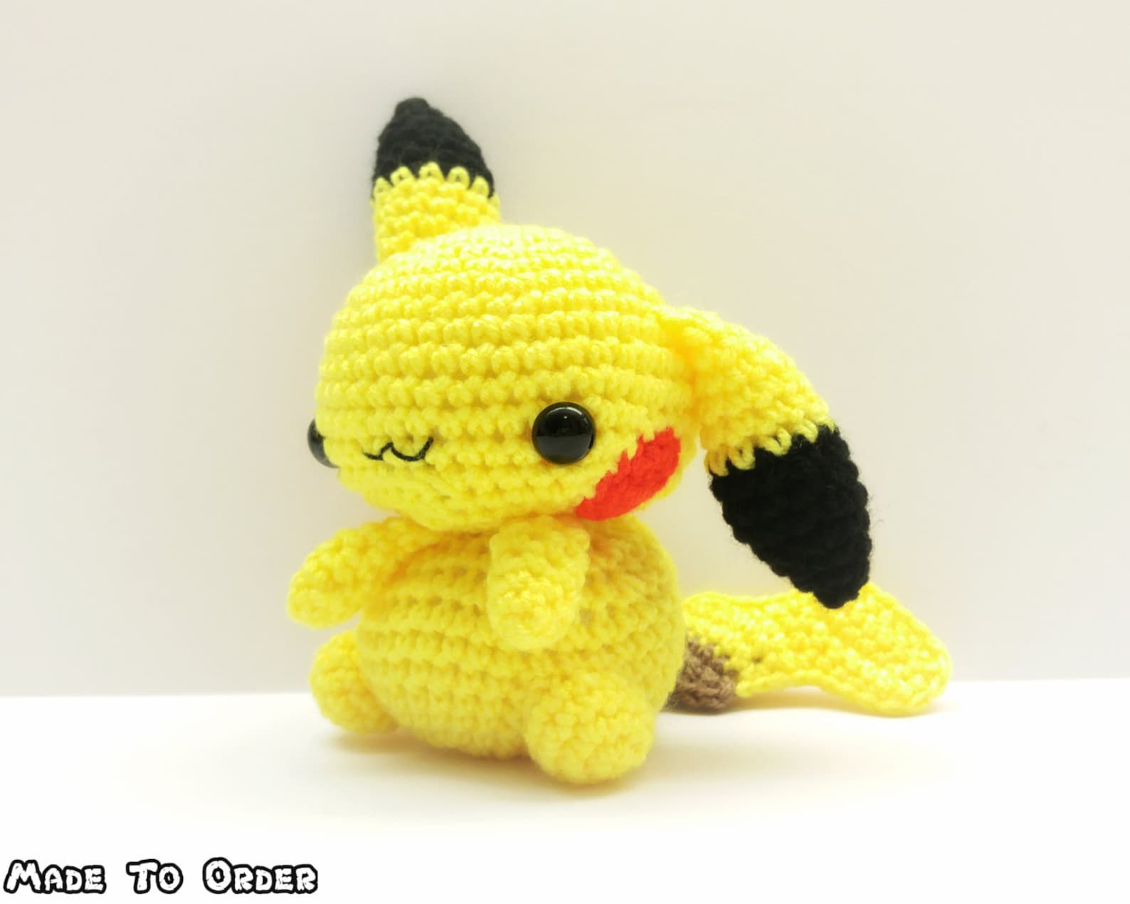 Crochet Pikachu Inspired Chibi Pokemon - Ears up or Down! - Etsy