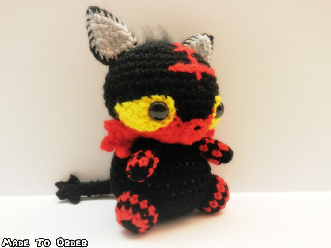 Crochet Litten Inspired Chibi Pokemon Starter - Etsy