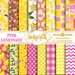 Pink Lemonade Paper Pack, Picnic Paper, Chevron, Polka Dots, Stripes ...