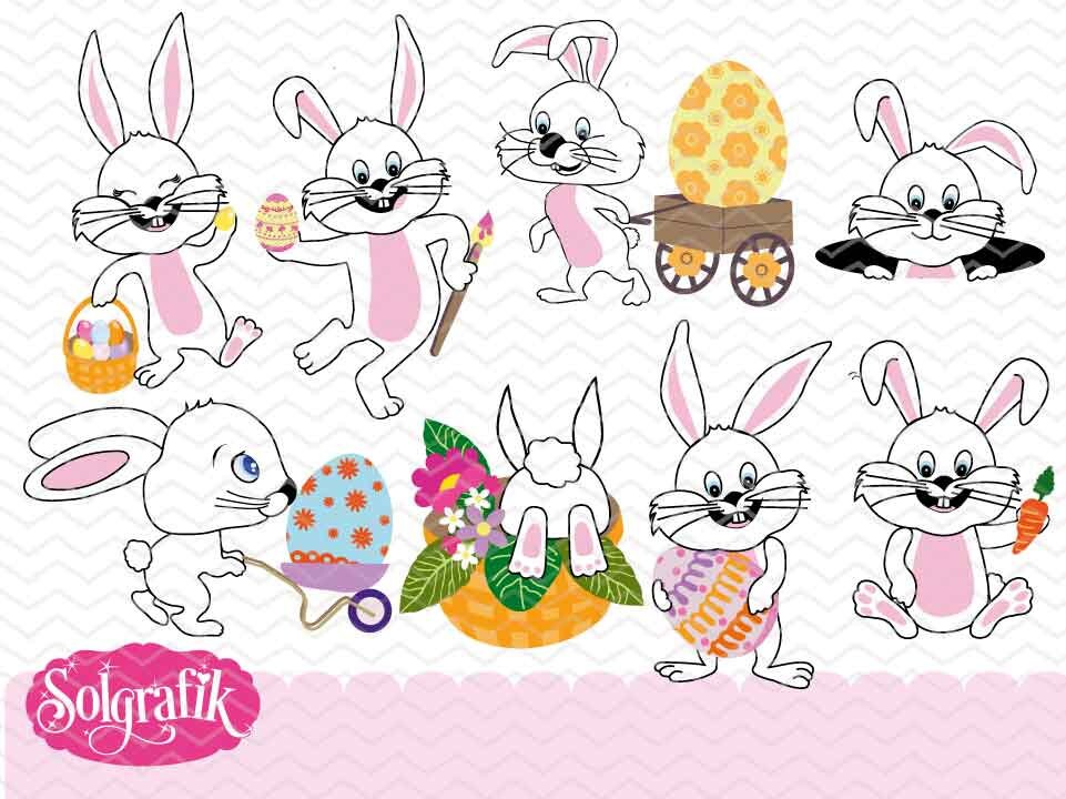 Happy Easter Clipart, Easter Clip Art, Easter Bunny . Chicks Clipart ...